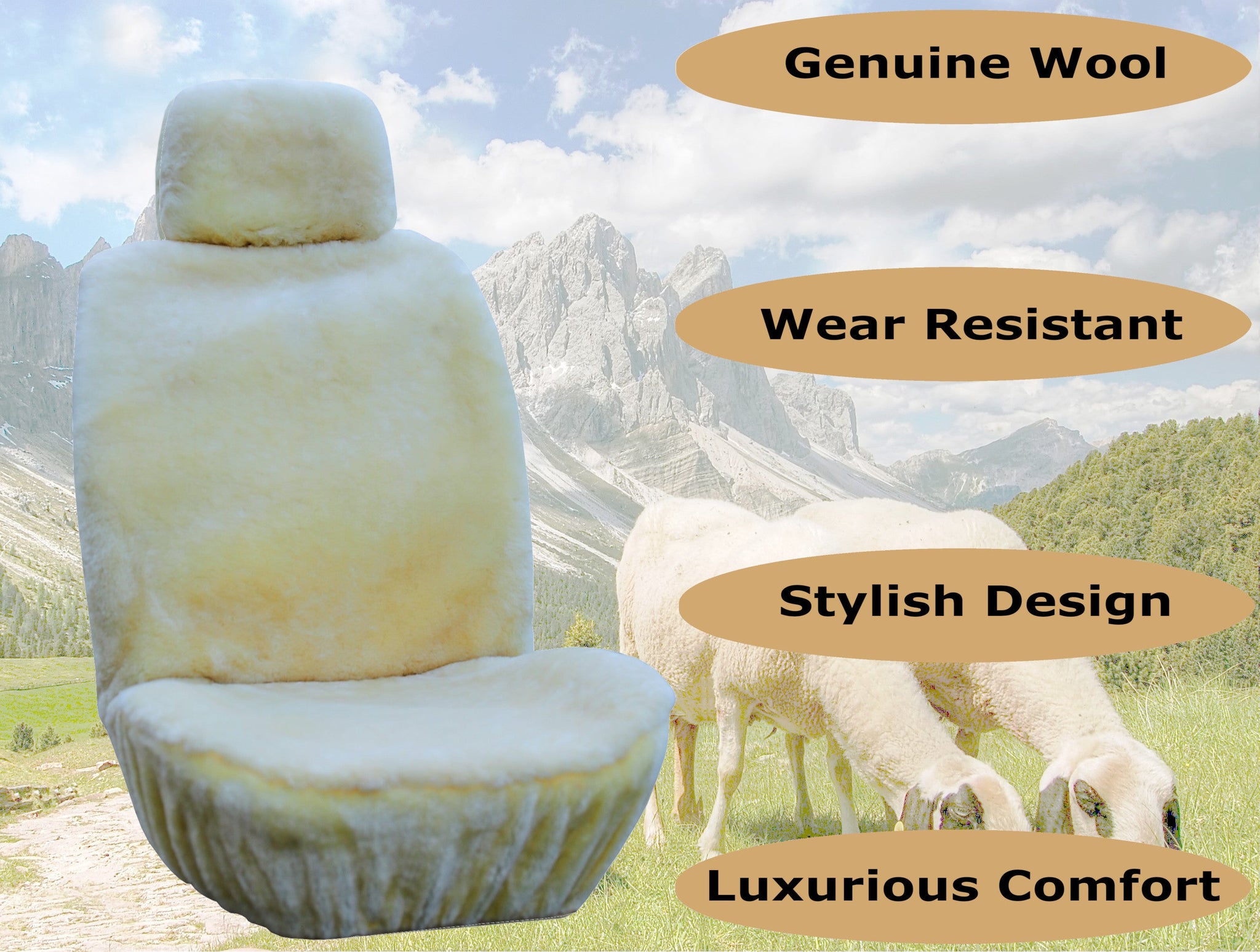 Genuine Australian Sheared Wool Sheepskin Car Seat Cover – Sheepskin Elite